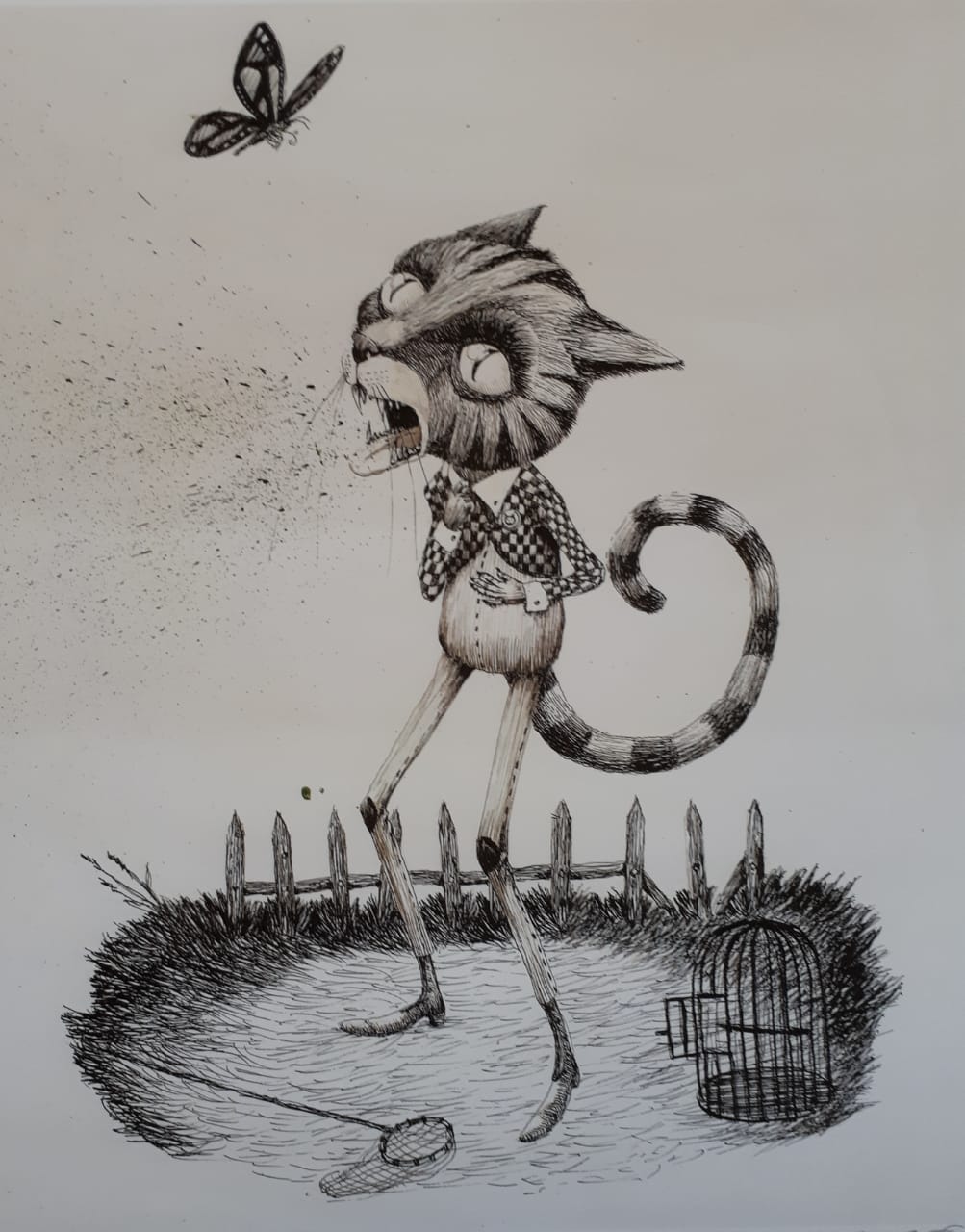 Choking cat – Balloney Gallery